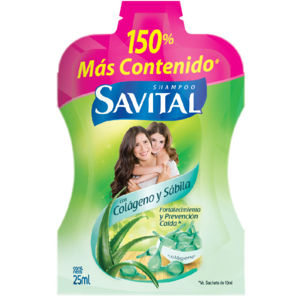 SHAMPOO SAVITAL ANTICASPA CAJA X 20 SOBRES X 27 ML