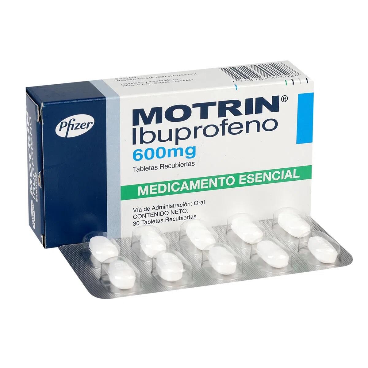 MOTRIN 600 MG CAJA X 30 TABL
