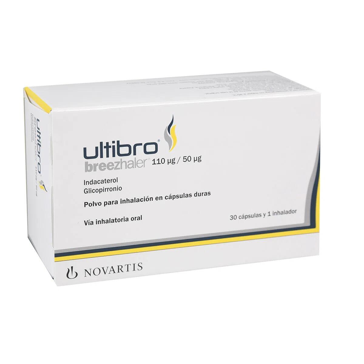 ULTIBRO BREEZHALER 110/50MG + INHALADOR X 30 CAP