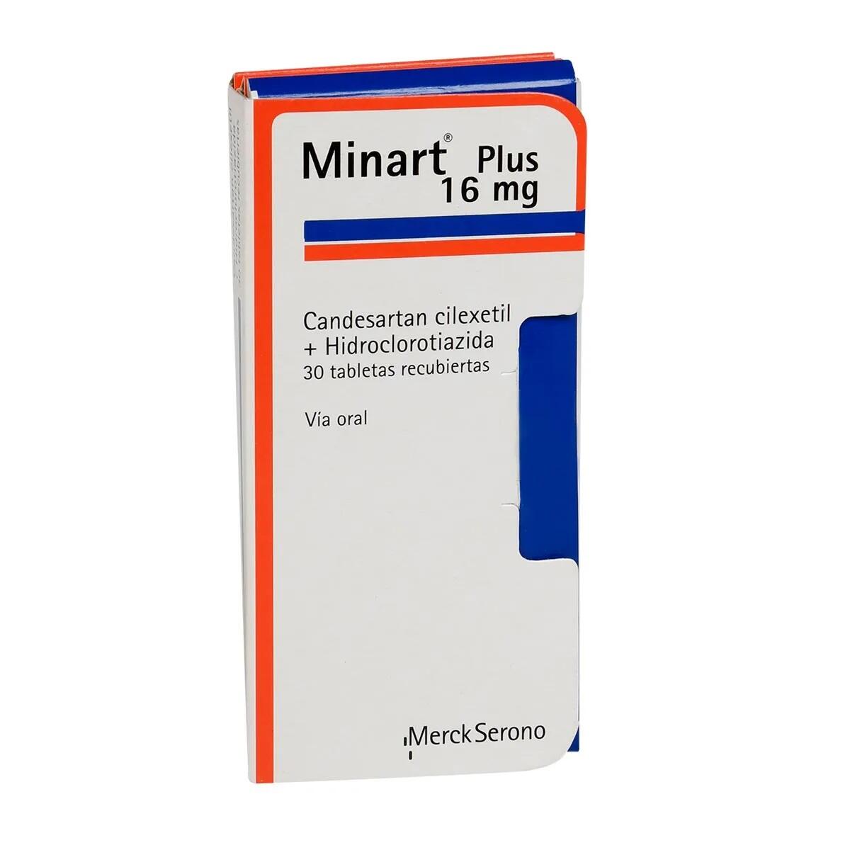 MINART PLUS 16 MG CAJA X 30 TABL