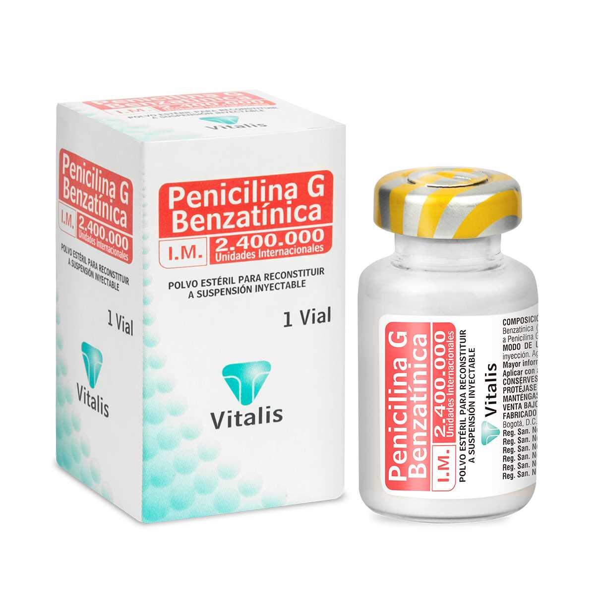 PENICILINA G BENZATINICA 2.4 UI I.M CAJA X 1 VIAL VITALIS