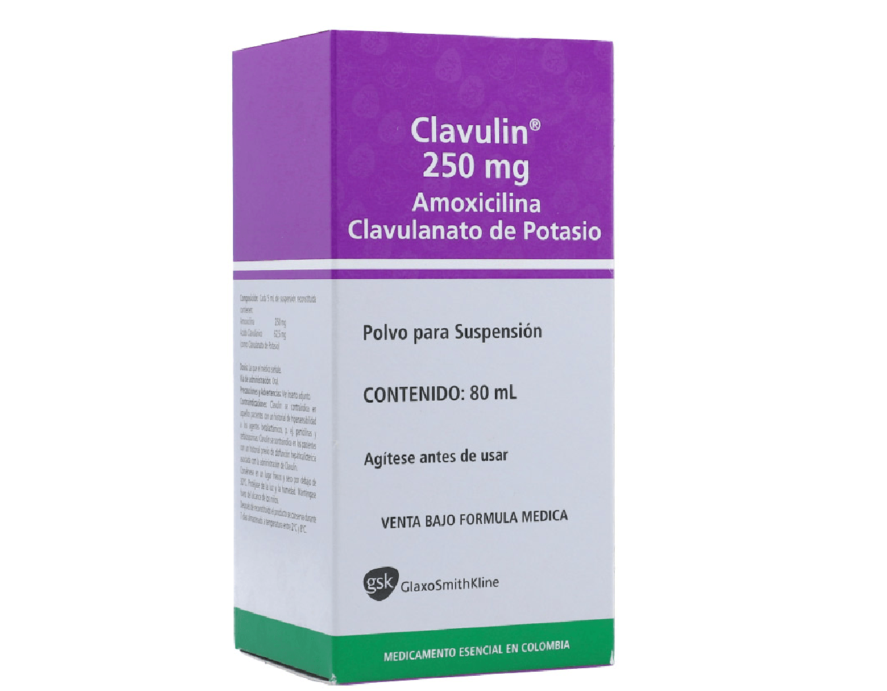 CLAVULIN 250 MG SUSPENSION FRASCO X 80 ML