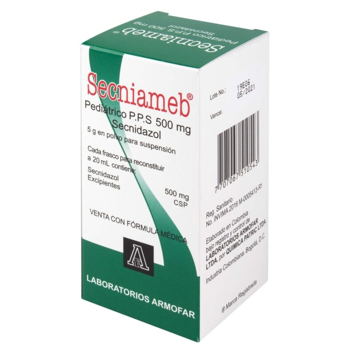 SECNIAMEB (SECNIDAZOL) SUSPENSION FRASCO X 15 ML