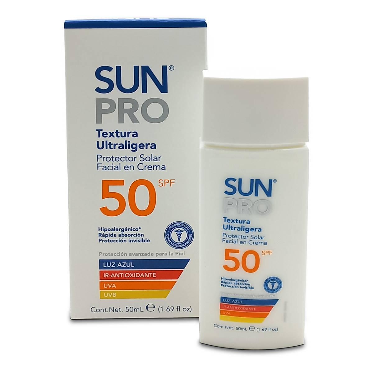 BLOQUEADOR SUNPRO SPF 50 FACIAL FRASCO X 50 ML