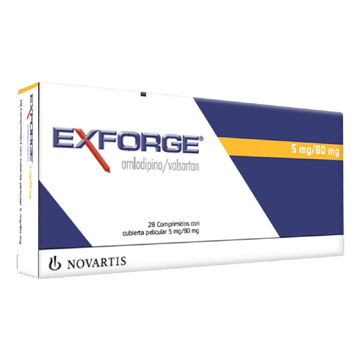 EXFORGE 5/ 80 MG CAJA X 28 TABL