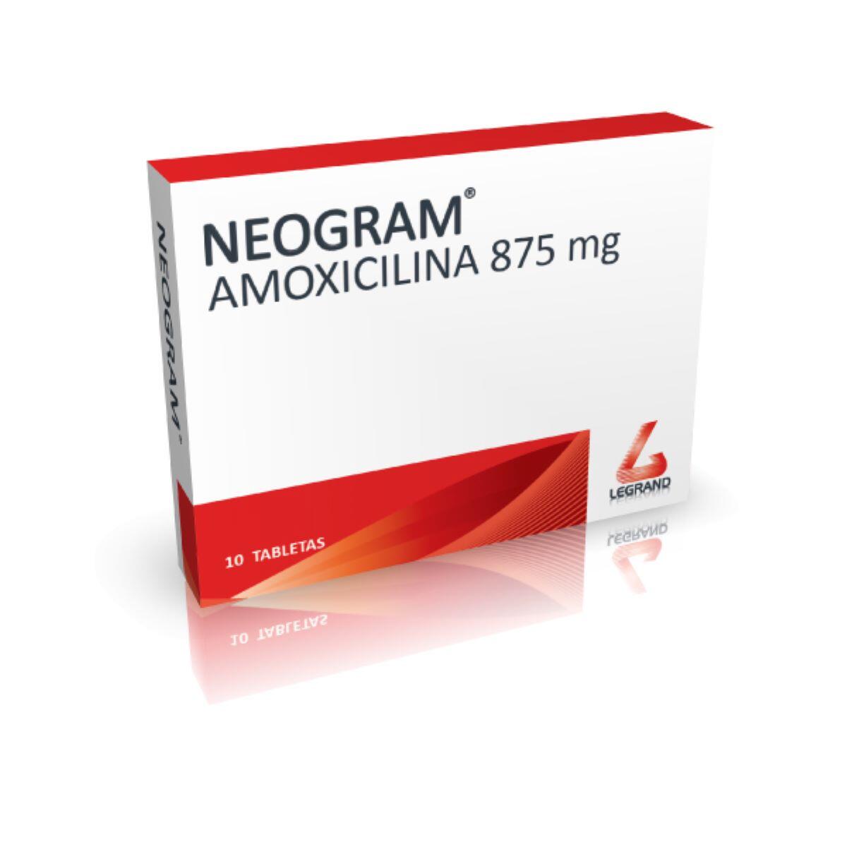 NEOGRAM 875 MG CAJA X 10 TABL