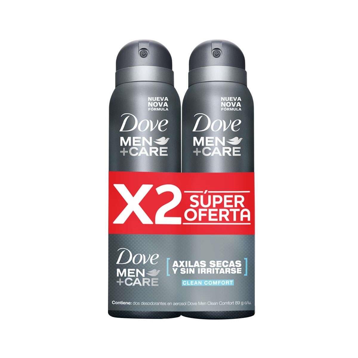 DESODORANTE DOVE AEROSOL CLEAN COMFORT TARRO X 150 ML X 2 UNDS