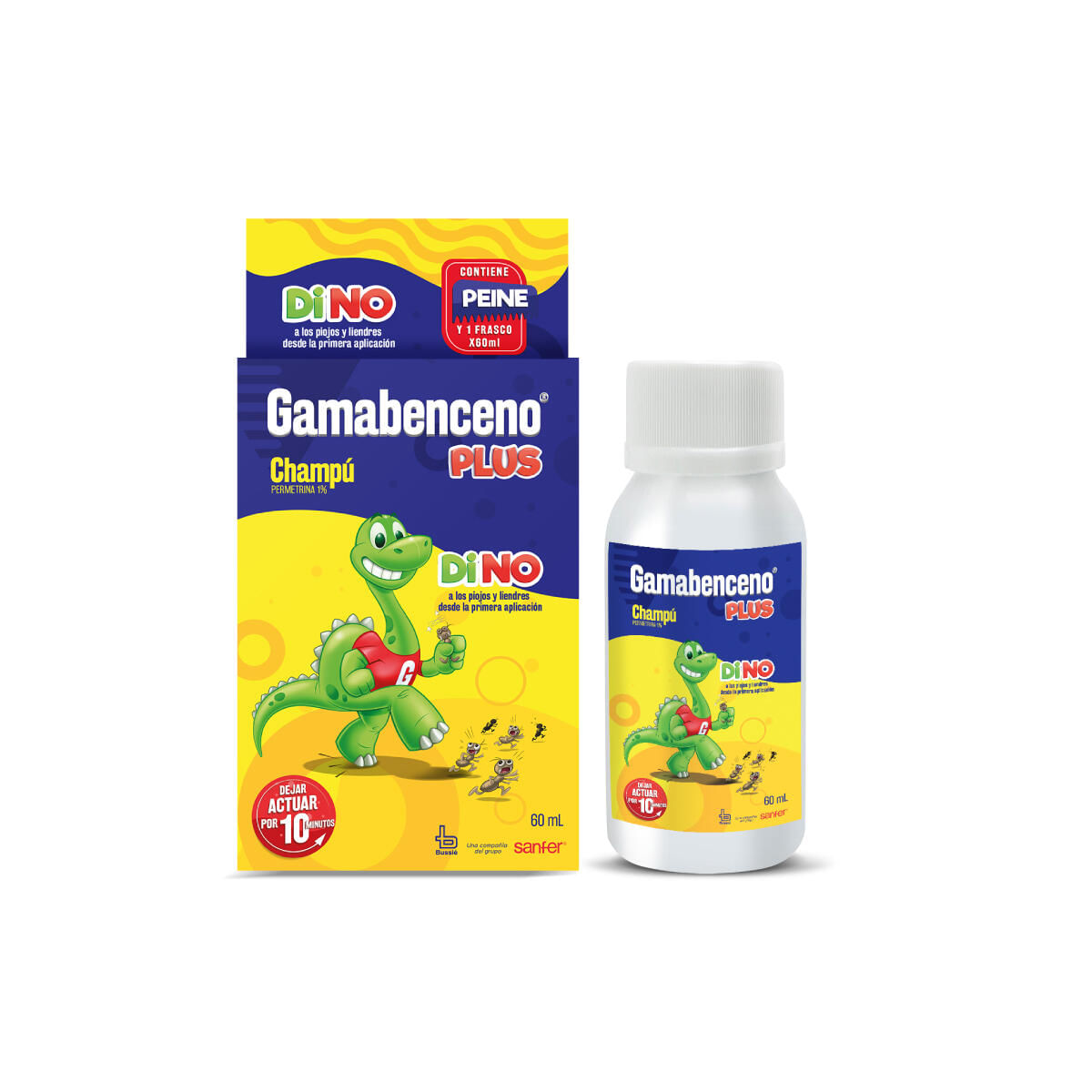 GAMABENCENO PLUS SHAMPOO FRASCO X 60 ML - TuDrogueríaVirtual.com