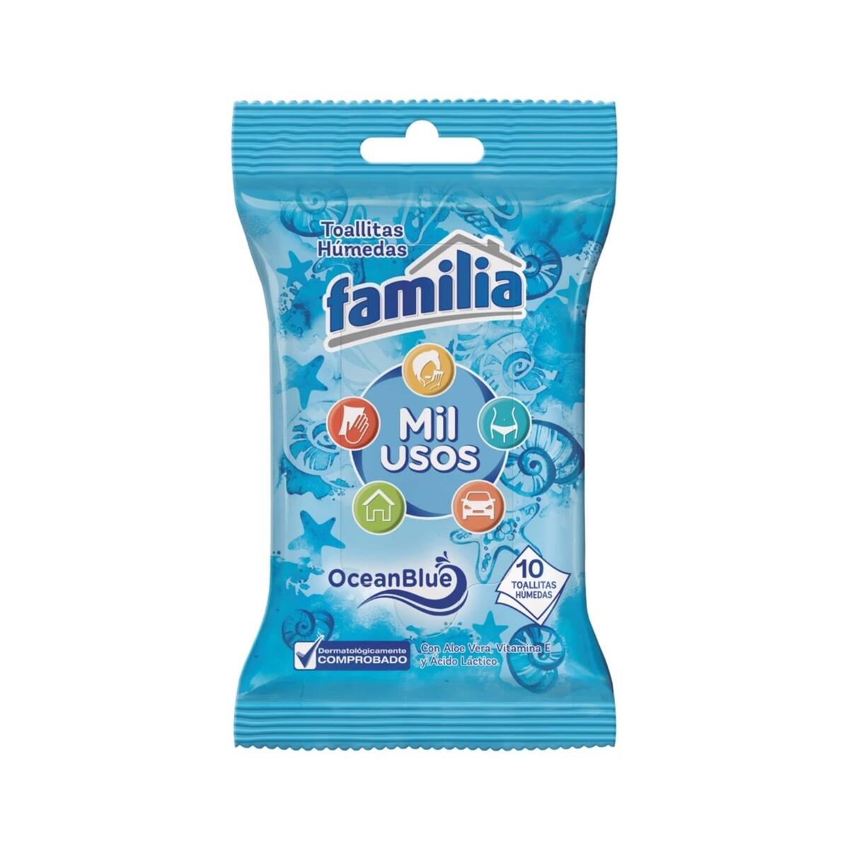 PANITOS HUMEDOS FAMILIA ACTIVE MIL USOS PQTE X 10 UND