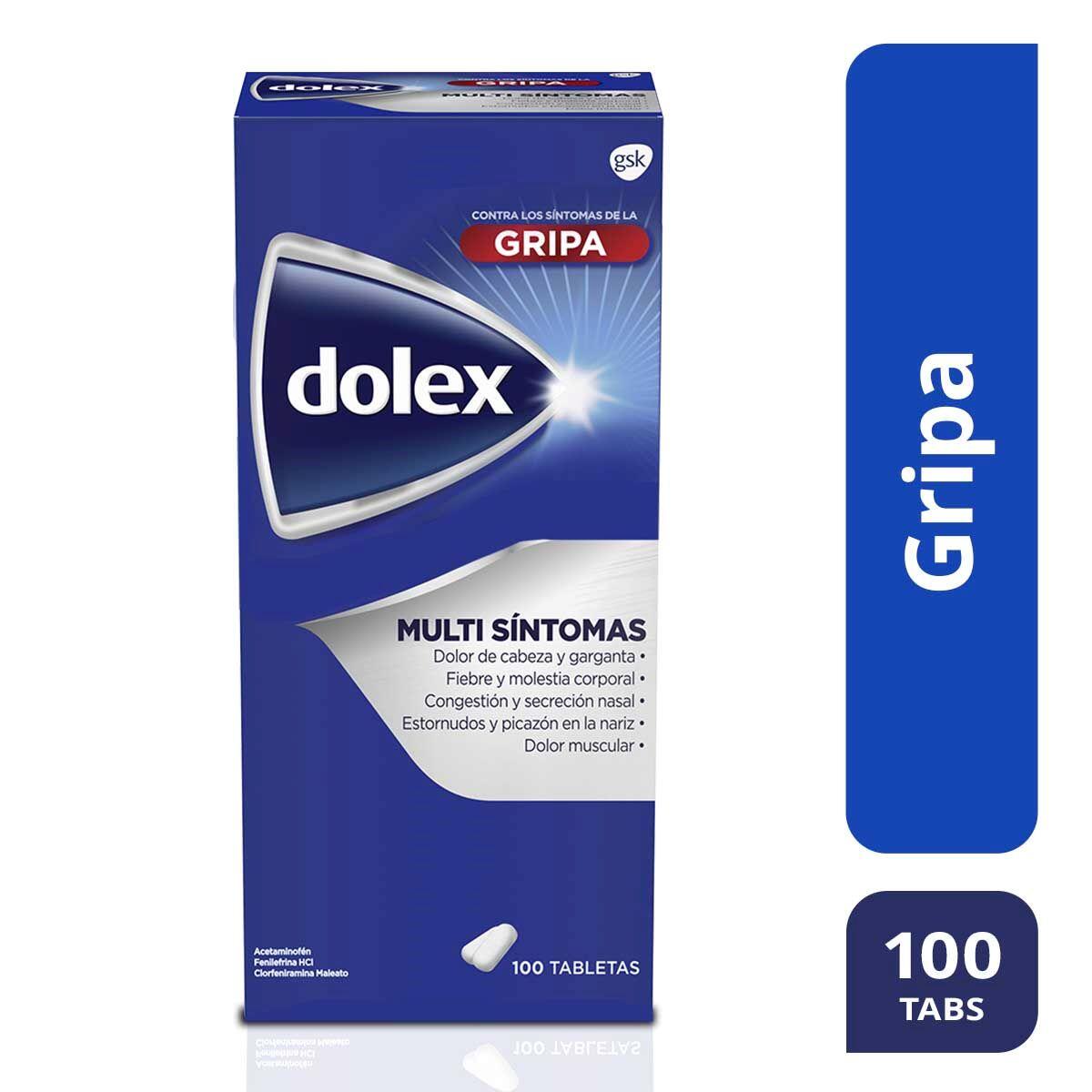 DOLEX GRIPA 500 MG CAJA X 100 TABL