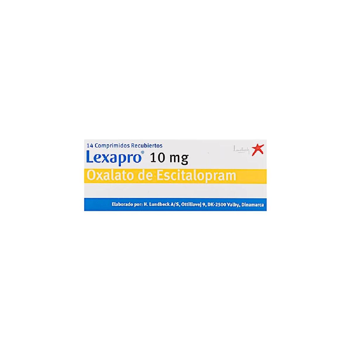 LEXAPRO 10 MG CAJA X 14 COMP