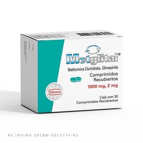 METGLITAL 2/1000 MG CAJA X 30 TABL