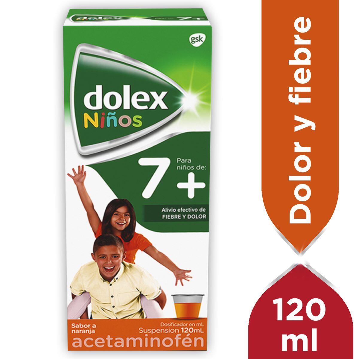 DOLEX JARABE NINOS 7+ FRASCO X 120 ML