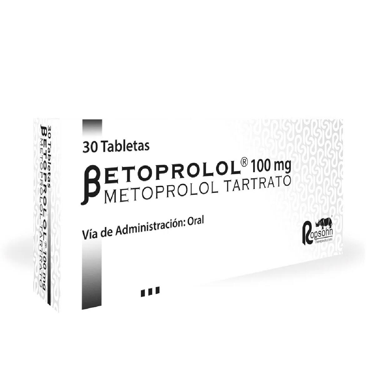 BETOPROLOL 100 MG (METOPROLOL) CAJA X 30 TABL
