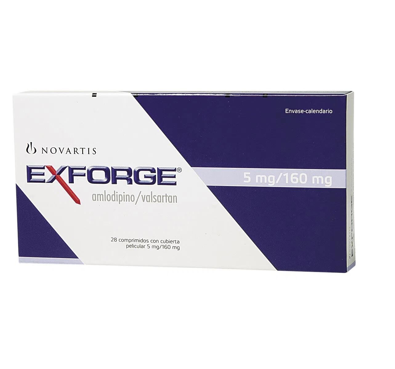 EXFORGE 5/160 MG CAJA X 28 TABL
