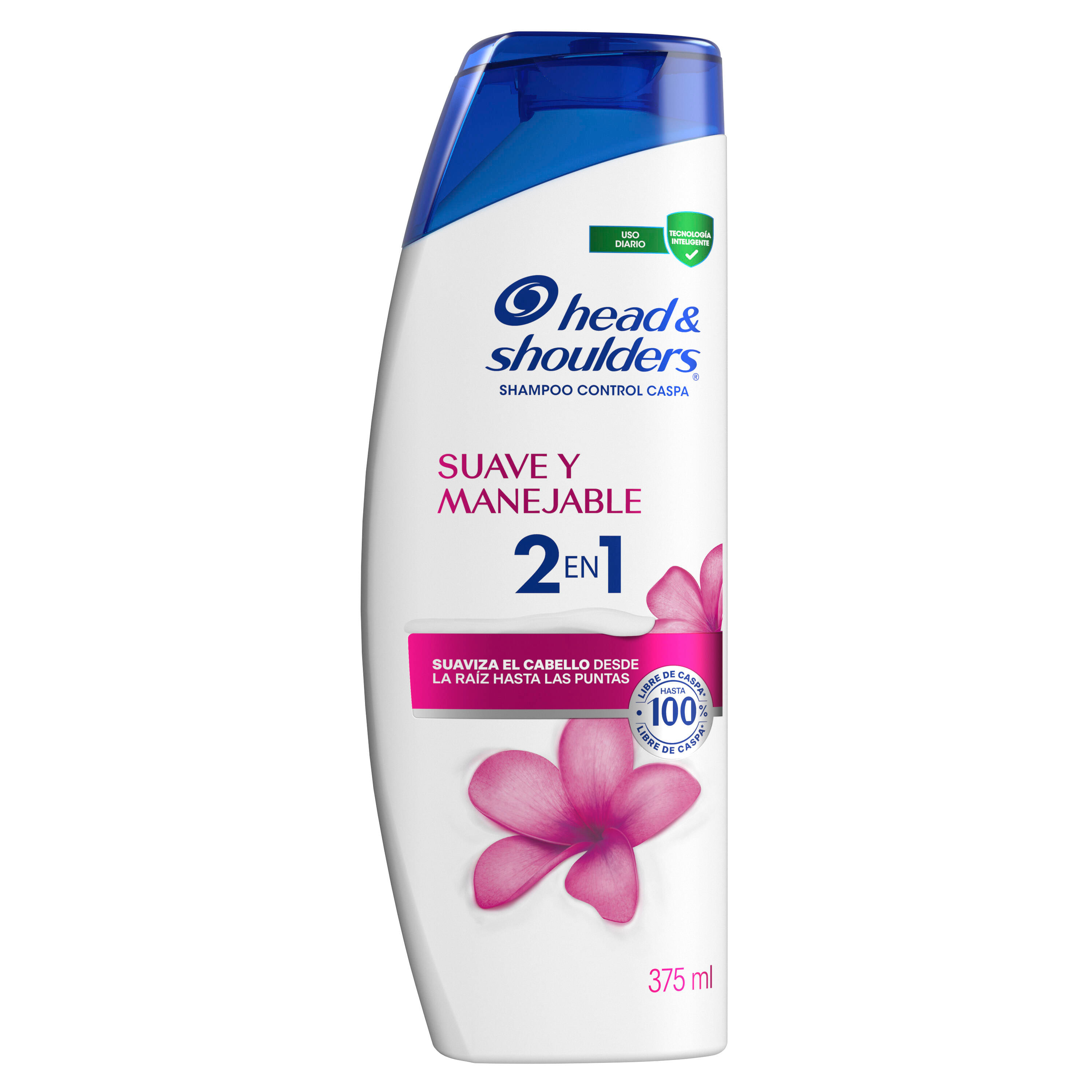 SHAMPOO H&S 2 EN 1 SUAVE MANEJABLE FRASCO X 375 ML