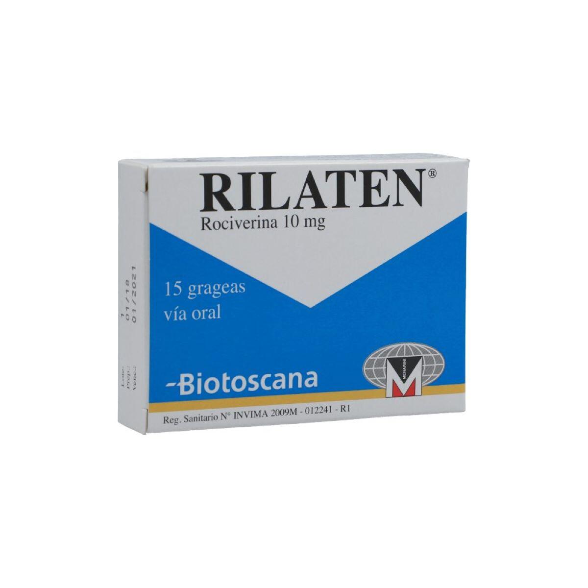 RILATEN 10 MG CAJA X 15 TABL
