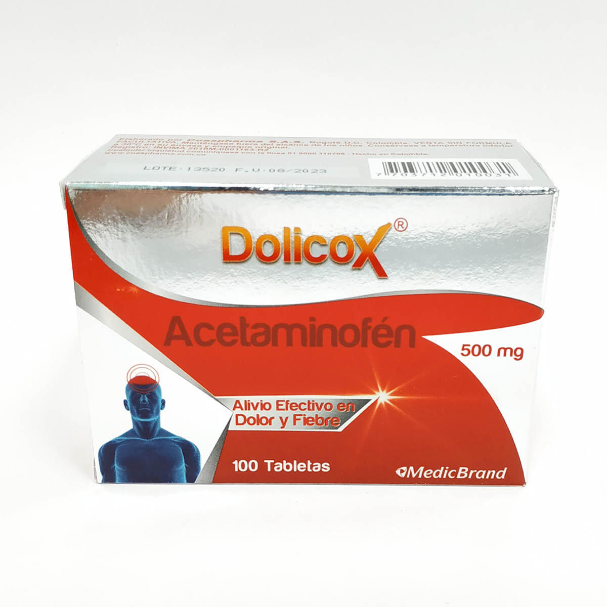 Dolicox Acetaminofen 500 Mg X 100 Tabl