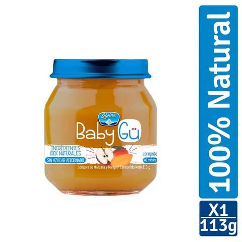 COMPOTA BABY GU MANZANA MANGO FRASCO X 113 GR