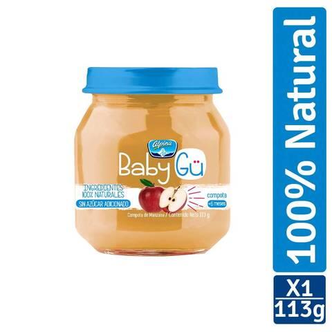 COMPOTA BABY GU MANZANA FRASCO X 113 GR