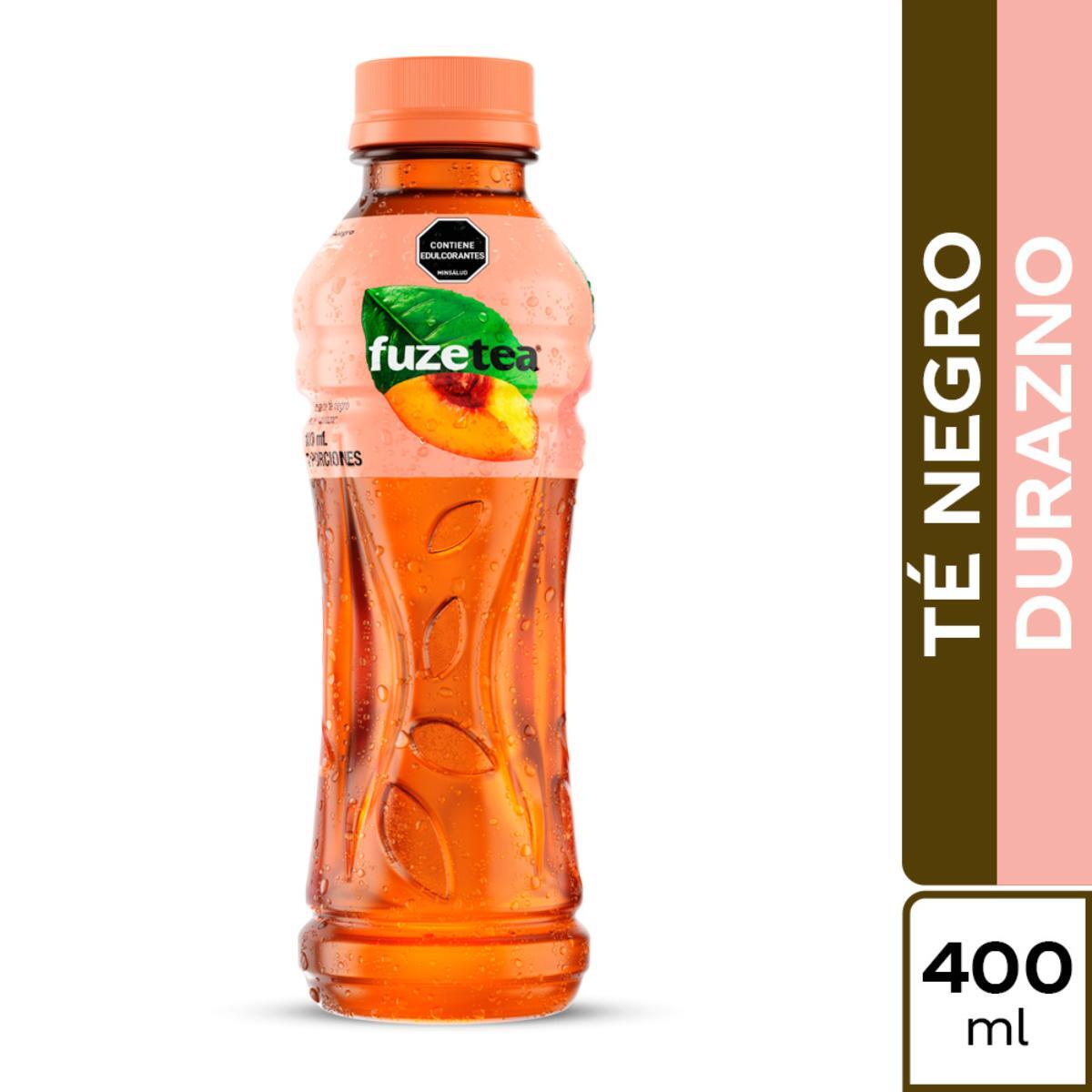 FUZE TEA NEGRO DURAZNO BOTELLA X 400 ML - TuDrogueríaVirtual.com