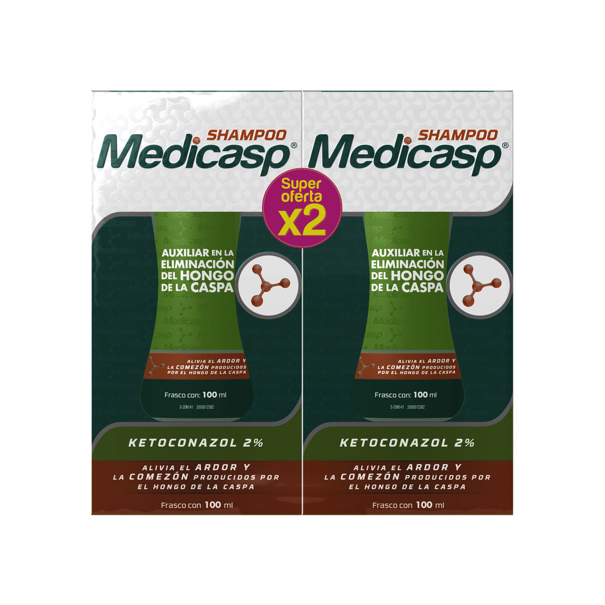 SHAMPOO MEDICASP X 100 ML X 2 PRECIO ESP