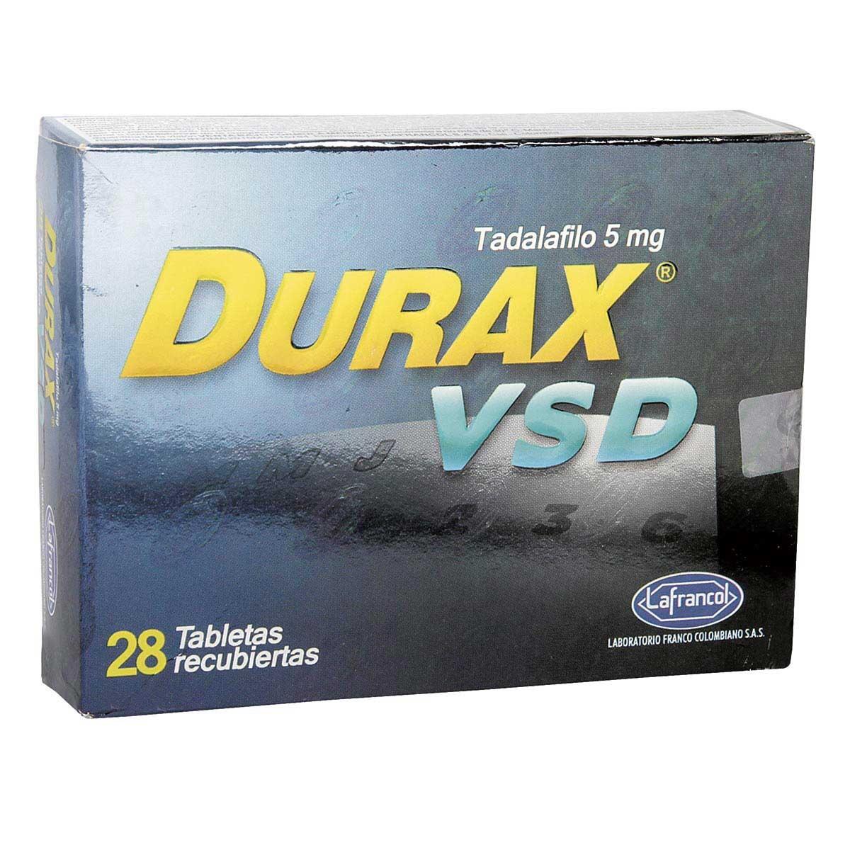 DURAX VSD 5 MG CAJA X 28 TABL