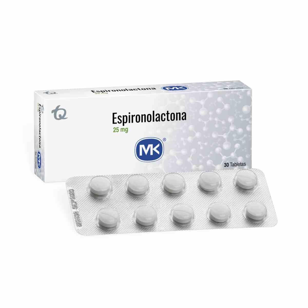 ESPIRONOLACTONA 25 MG CAJA X 30 TAB