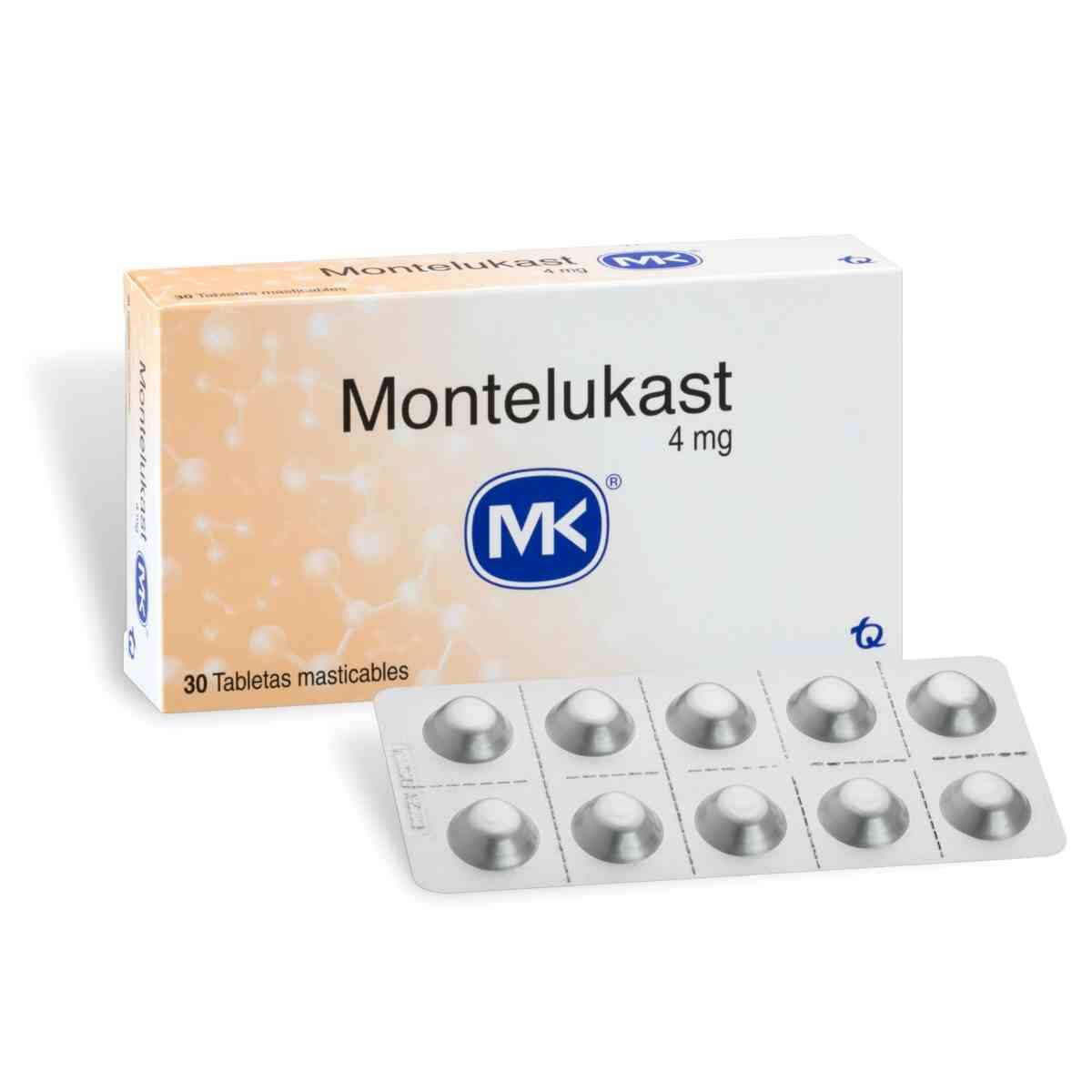 MONTELUKAST 4 MG CAJA X 30 TABLETAS