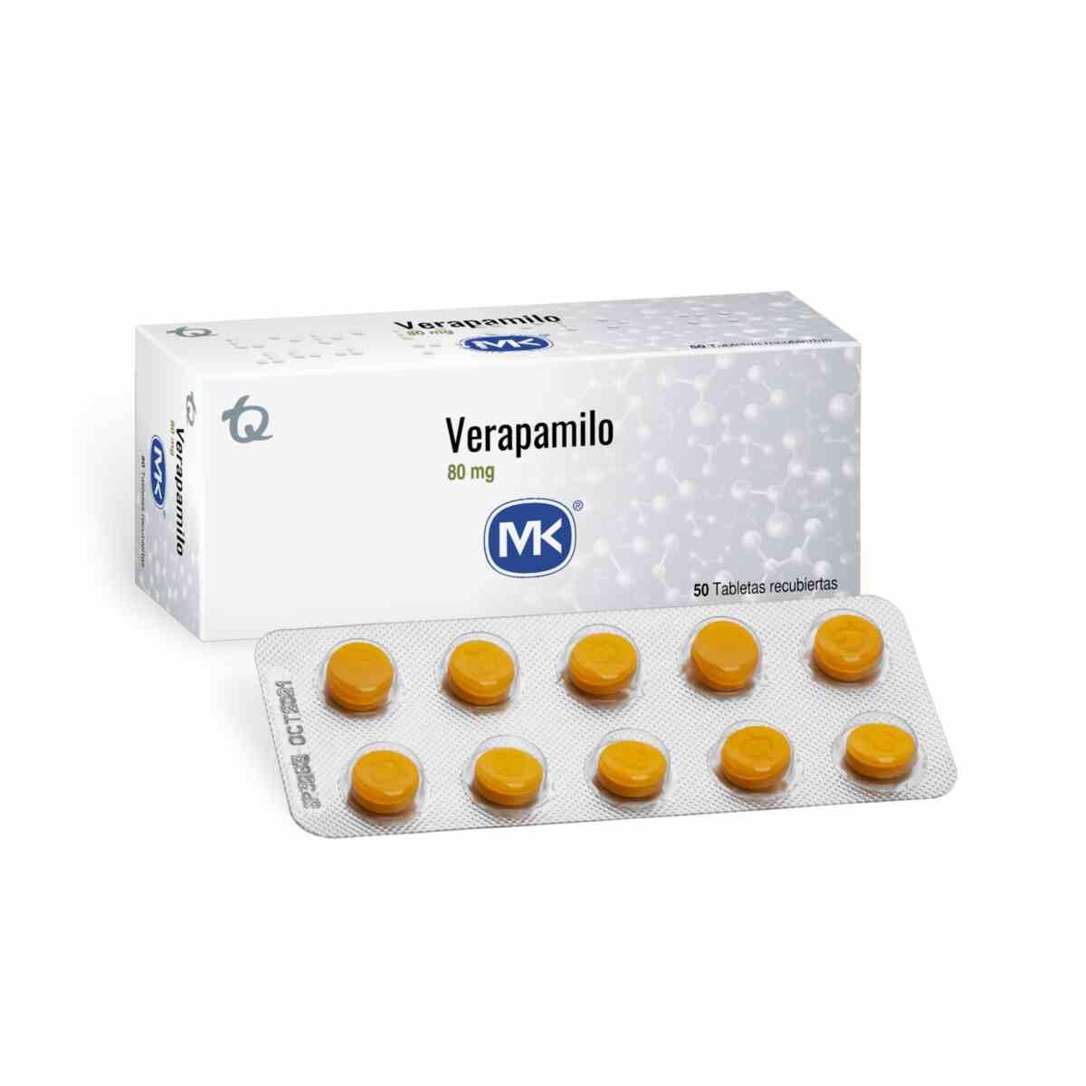VERAPAMILO 80 MG CAJA X 50 TABL