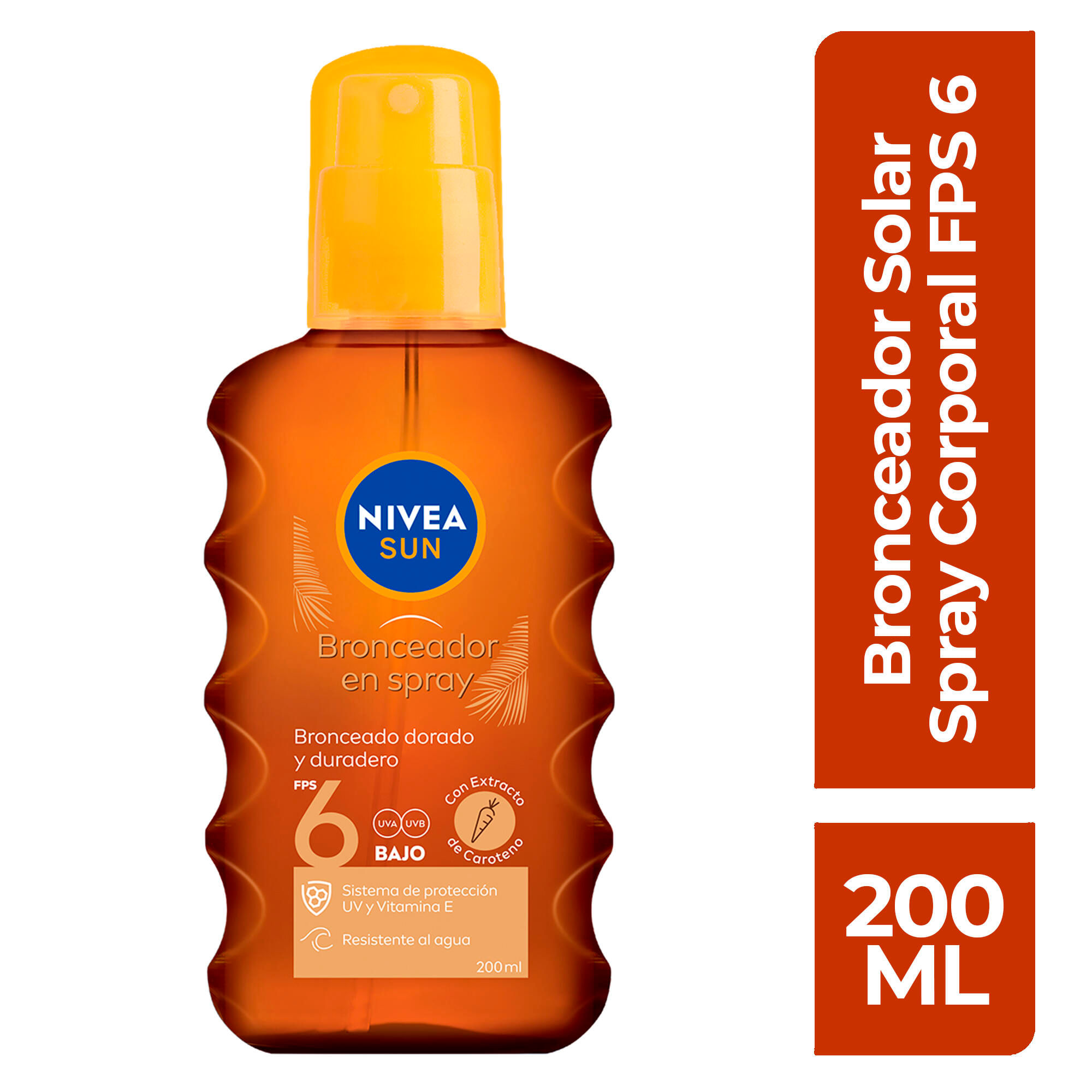 BRONCEADOR NIVEA SUN ACEITE SPRAY FPS 6 FRASCO X 200 ML ...