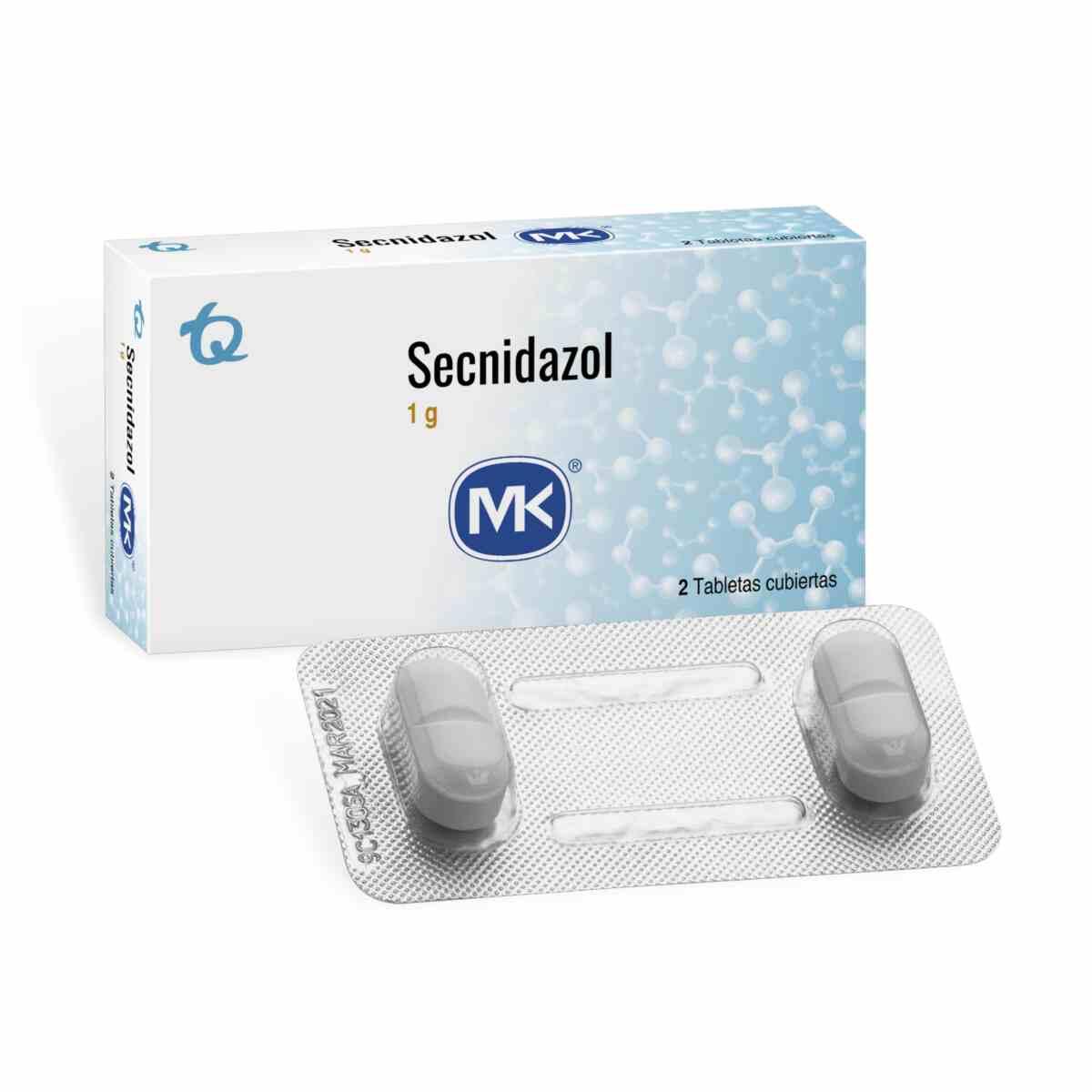 SECNIDAZOL 1 GR CAJA X 2 TABL