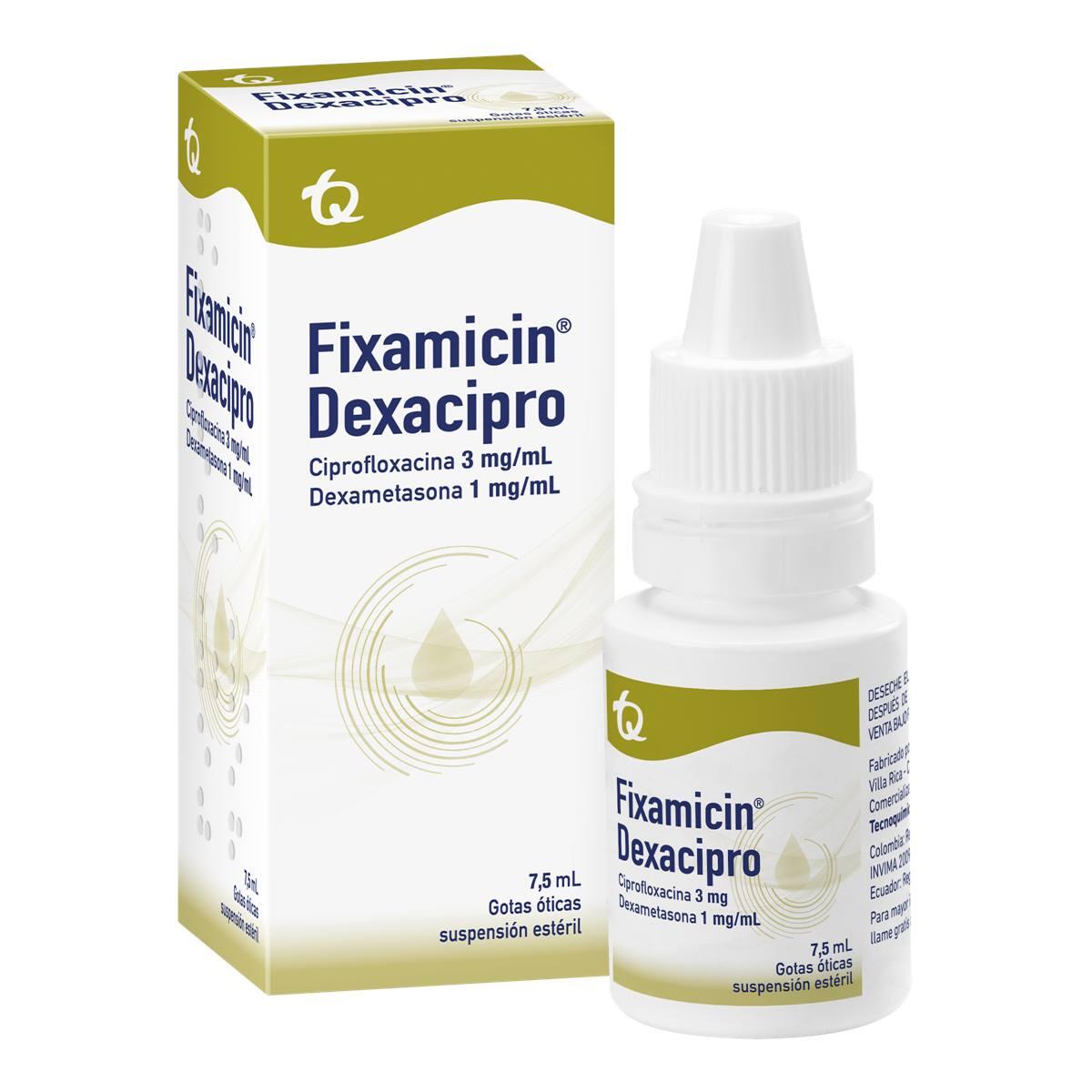 FIXAMICIN DEXACIPRO GOTAS OTICAS FRASCO X 7.5 ML
