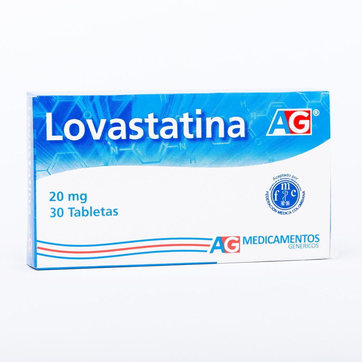 Lovastatina 20 Mg Caja X 30 Tab