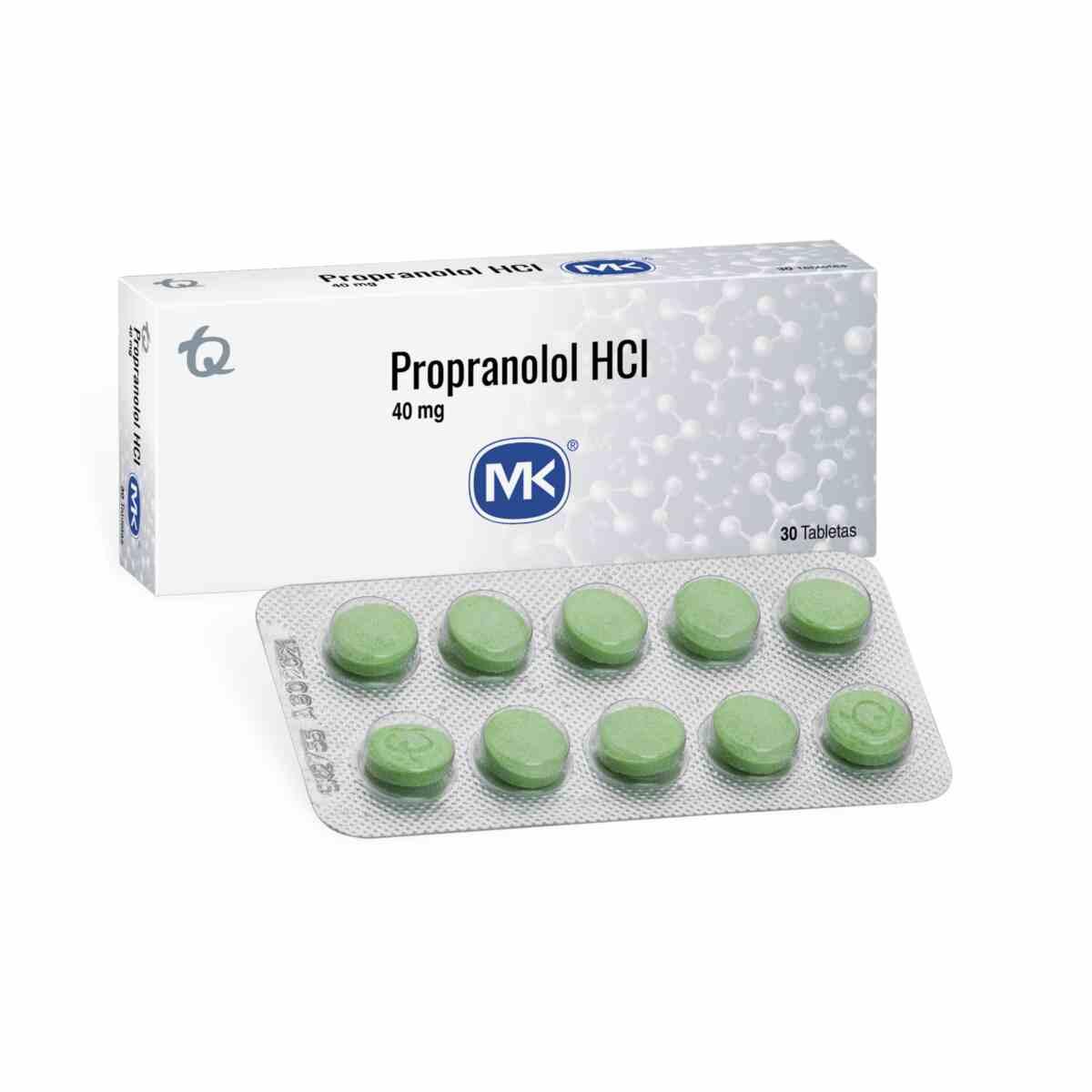 Propranolol 40 Mg Caja X 30 Tabletas
