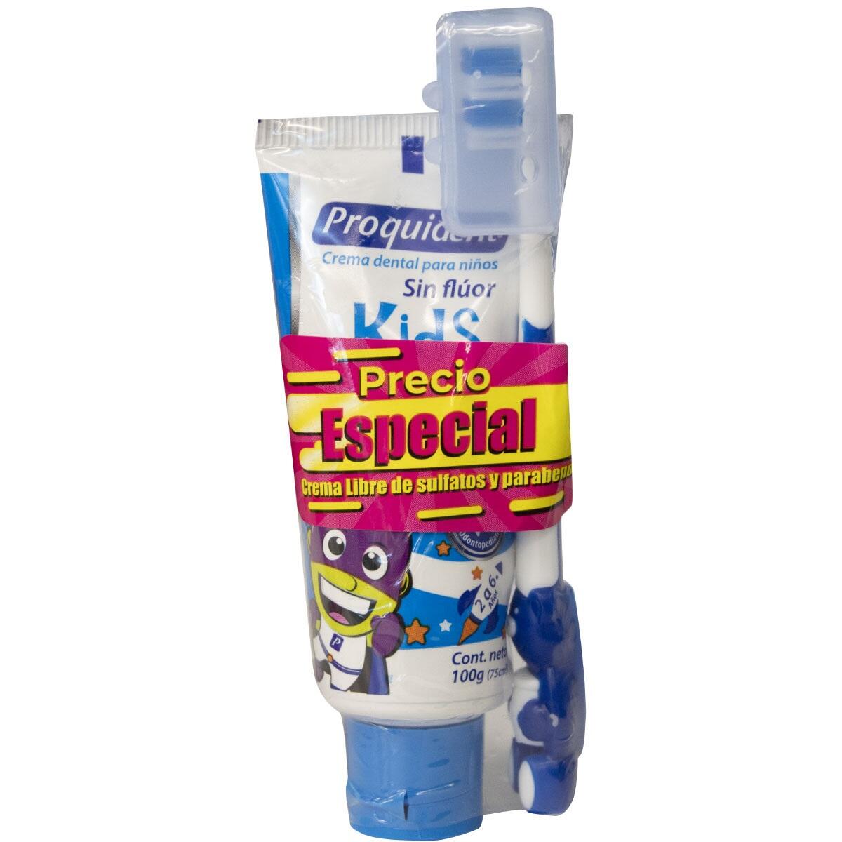 CREMA DENTAL PROQUIDENT KIDS TUBO X 75 GR (AZUL)GRATIS CEPILLO