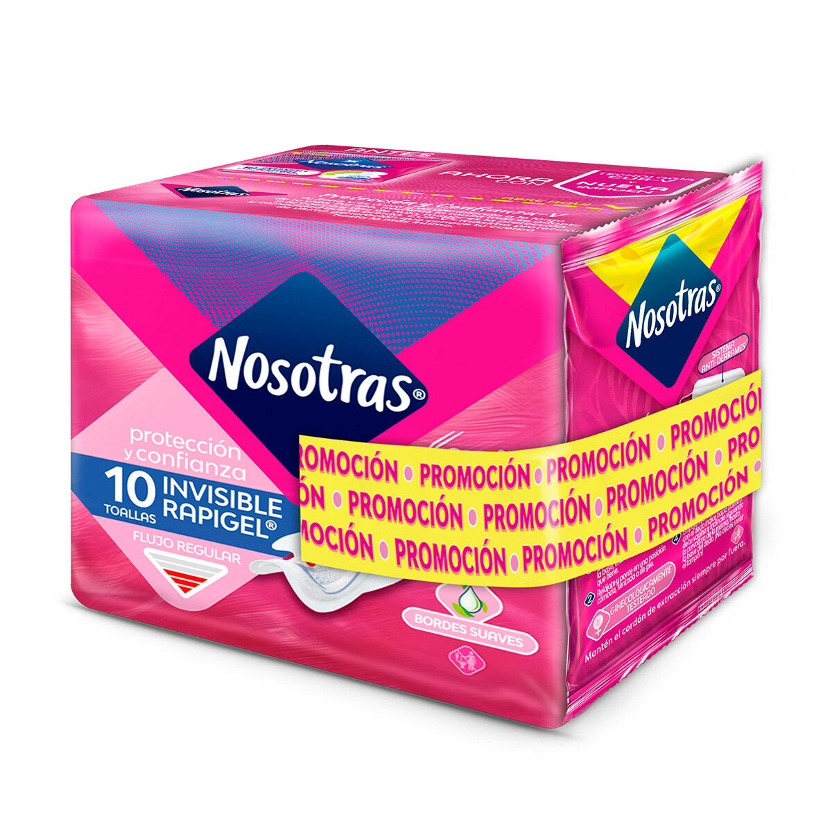 Compra Toallas Nosotras Invisible Rapigel Paquete X 10 Und