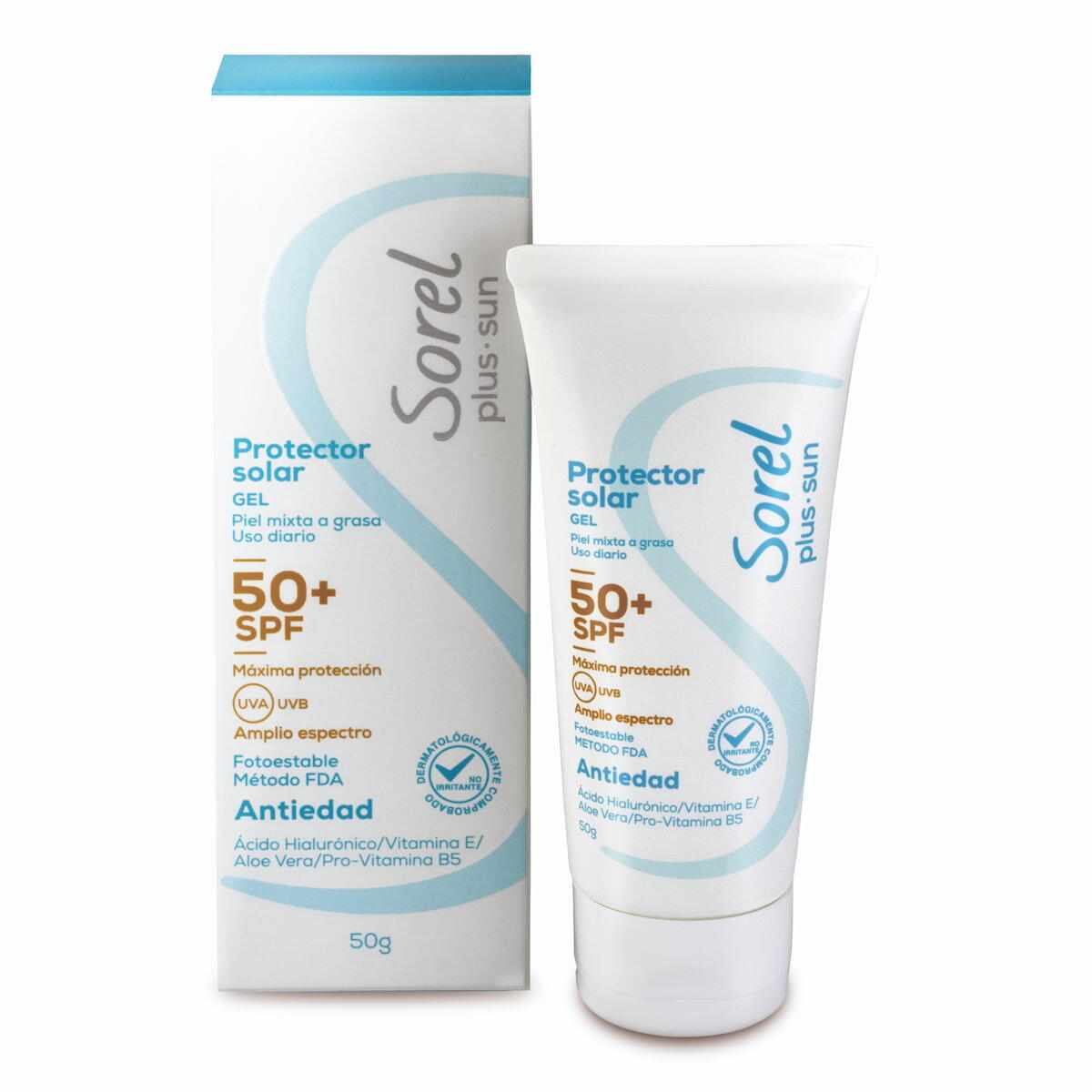 Protector Solar Sorel Plus Sun Gel Spf 50 Tubo X 50 Gr