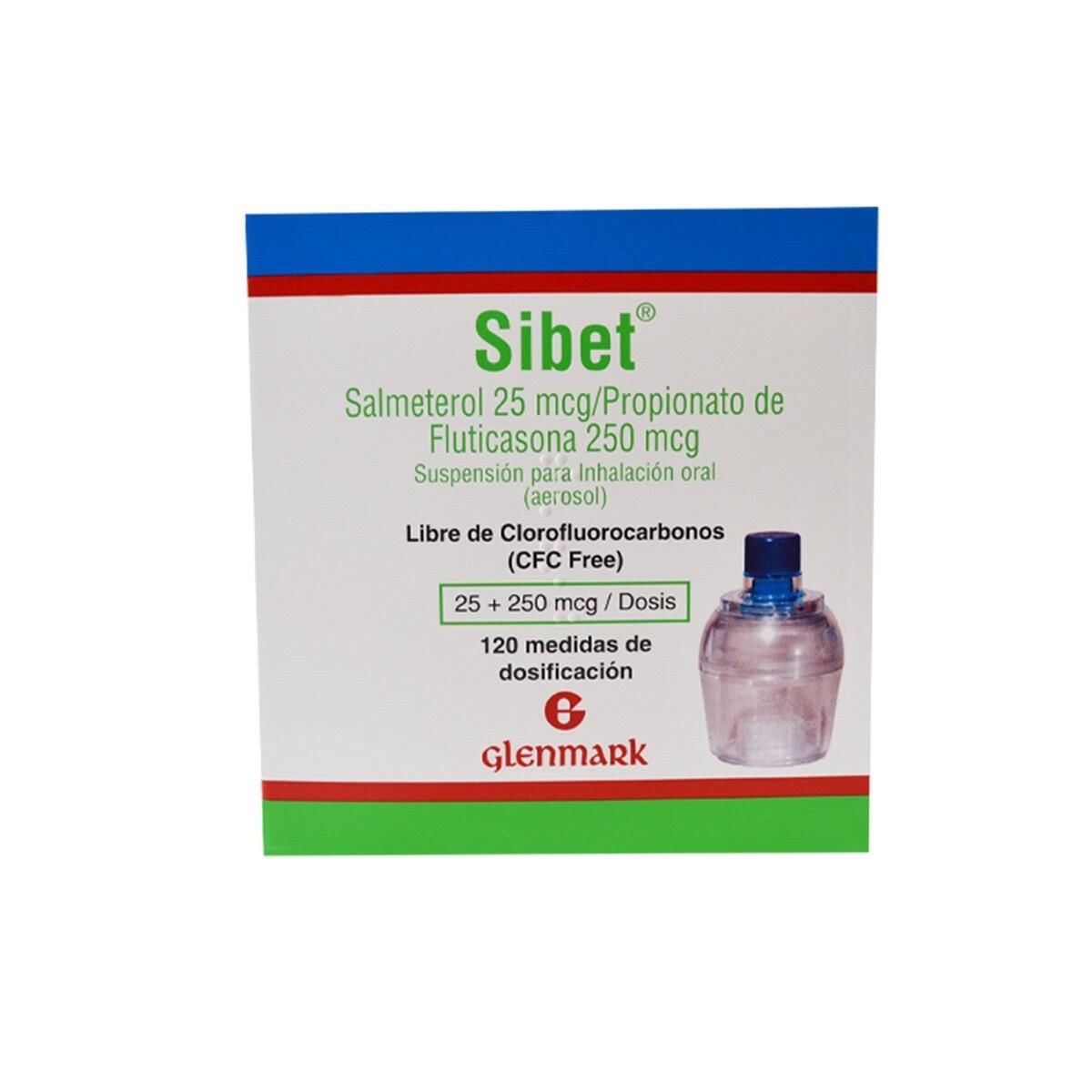 Sibet Salmeterol/fluticasona 25/250 Mcg X 120 Dosis + Inhalocamara