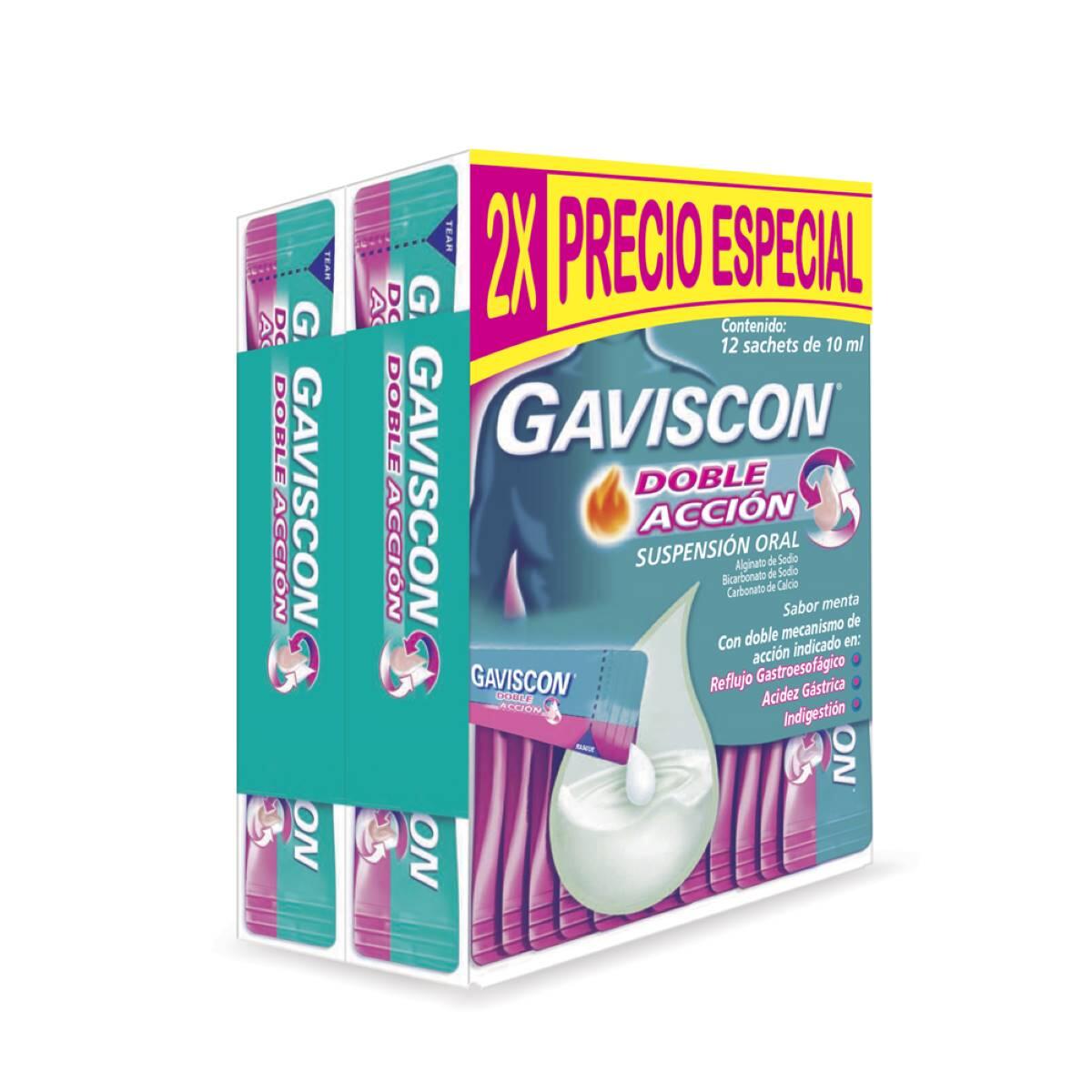 Gaviscon Doble Accion X 12 Sachets X 10 Ml (2) Precio Especial