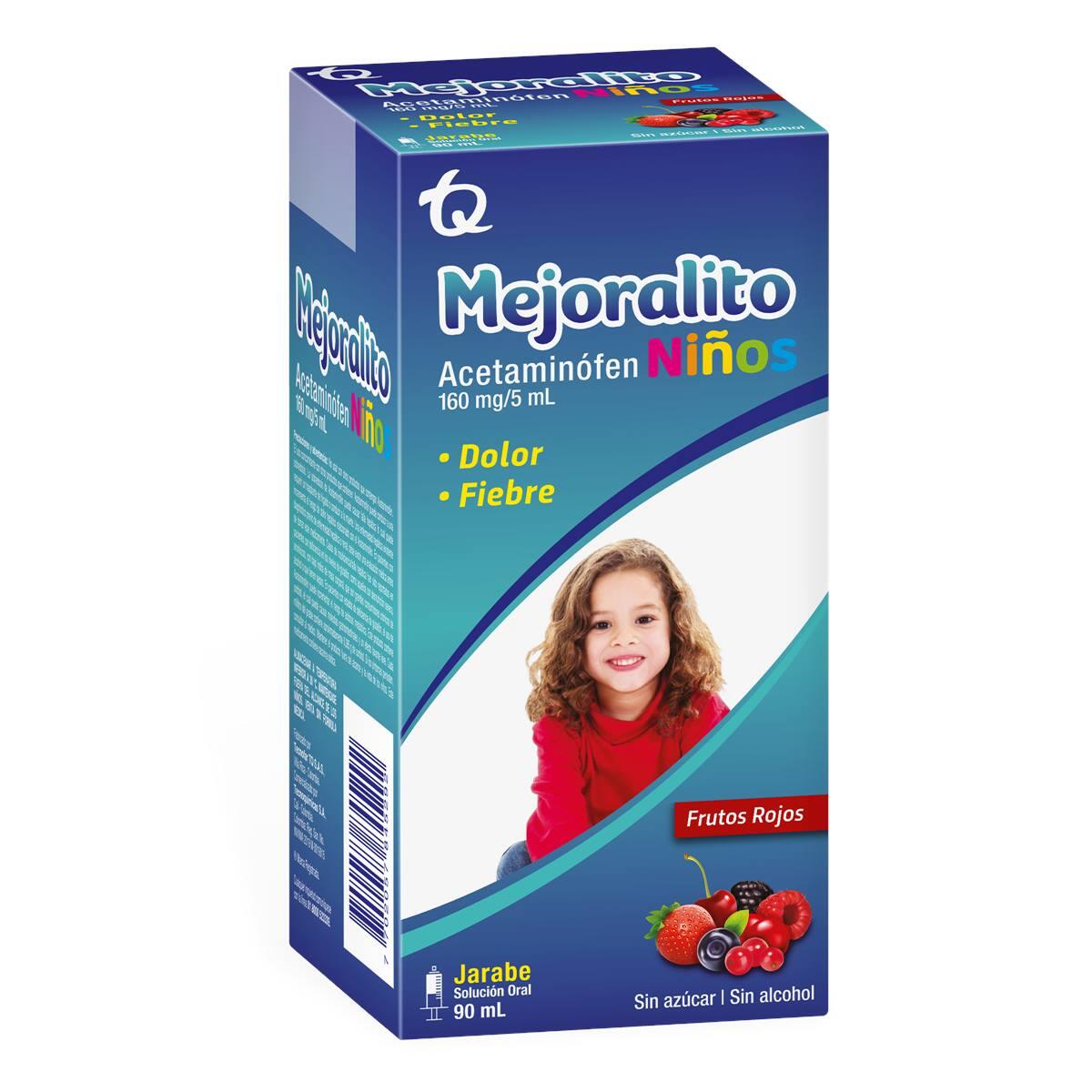 Mejoralito Acetaminofen 160/5 Mg/ml Ninos Jarabe X 90 Ml