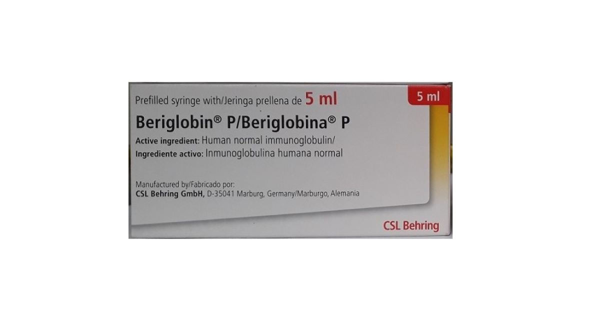 BERIGLOBINA 800 MG/5 ML CAJA X 1 AMP