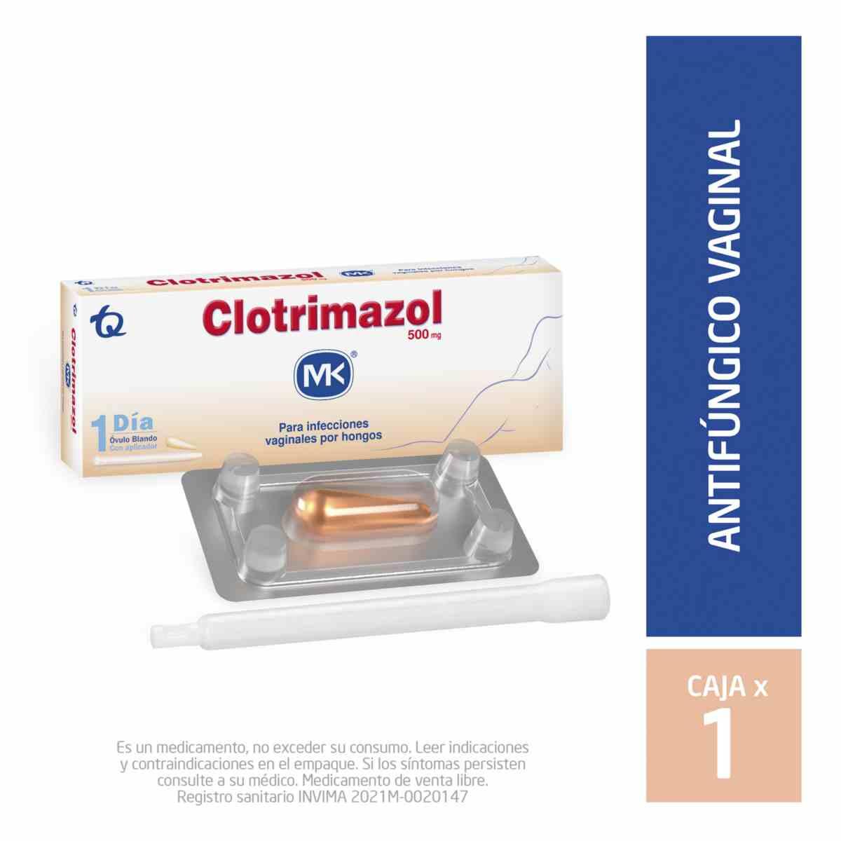 Clotrimazol 500 Mg Caja X 1 Ovulo