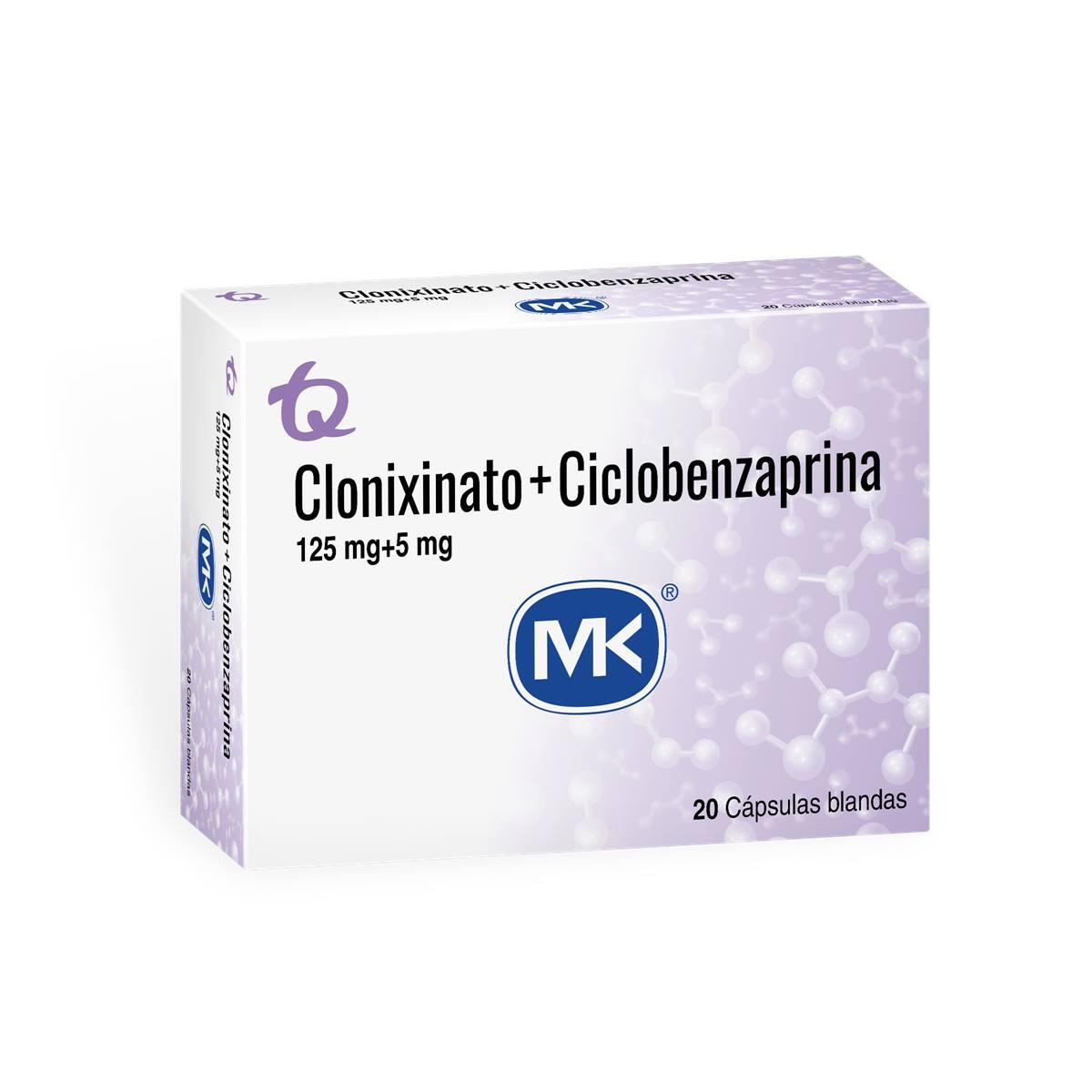 Clonixinato/ciclobenzaprina 125/5 Mg Caja X 20 Caps