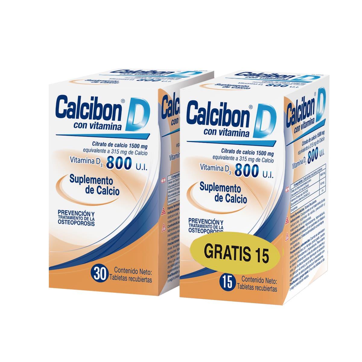 CALCIBON D 800 U.I FRASCO X 30 TABL GRATIS FRASCO X 15 TABL