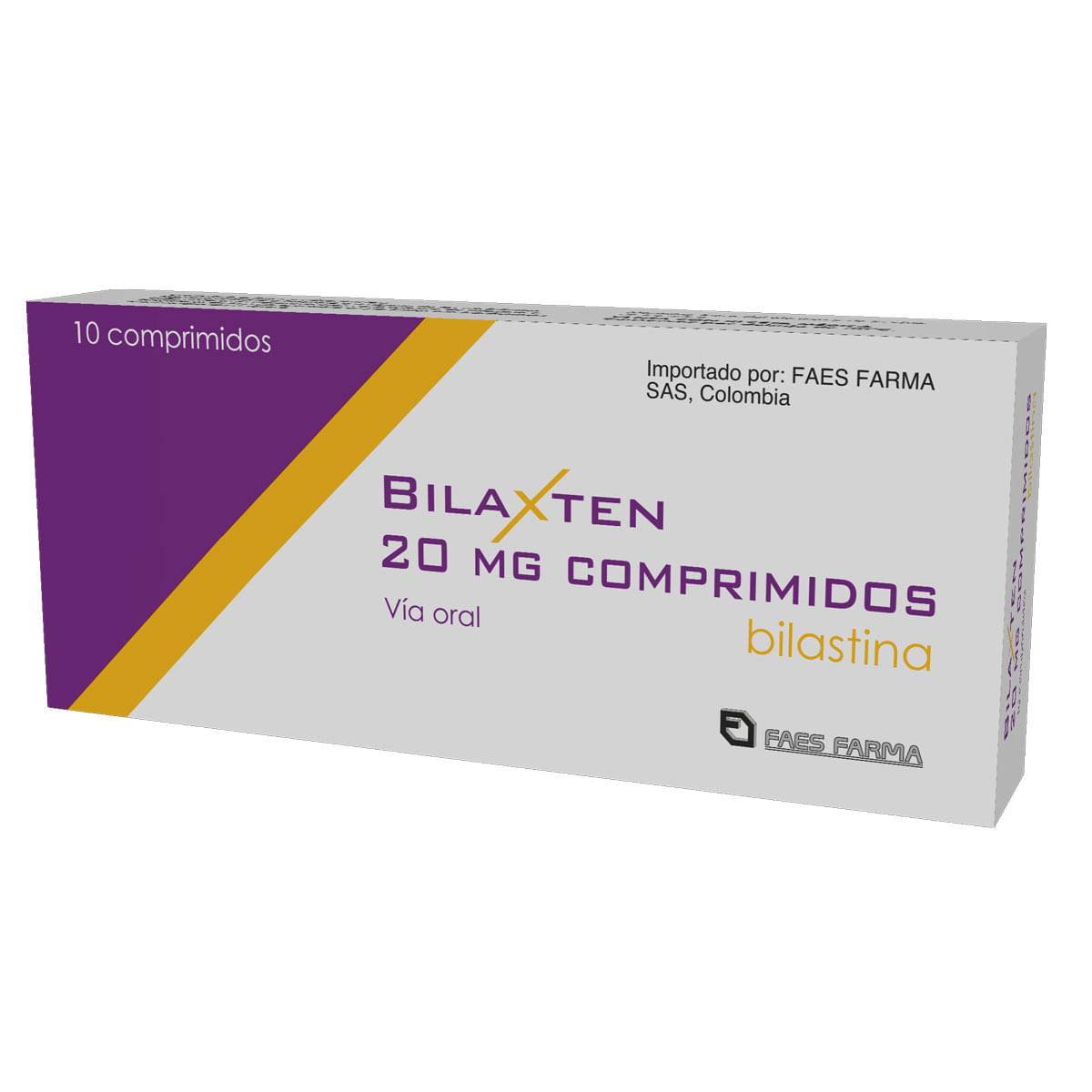 BILAXTEN 20 MG CAJA X 10 COMP