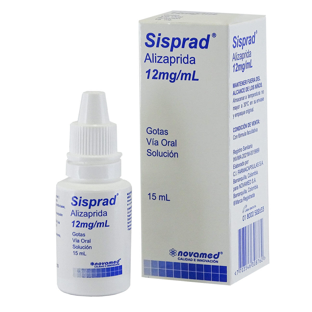Sisprad Alizaprida 12 Mg/ml Gotas X 15 Ml