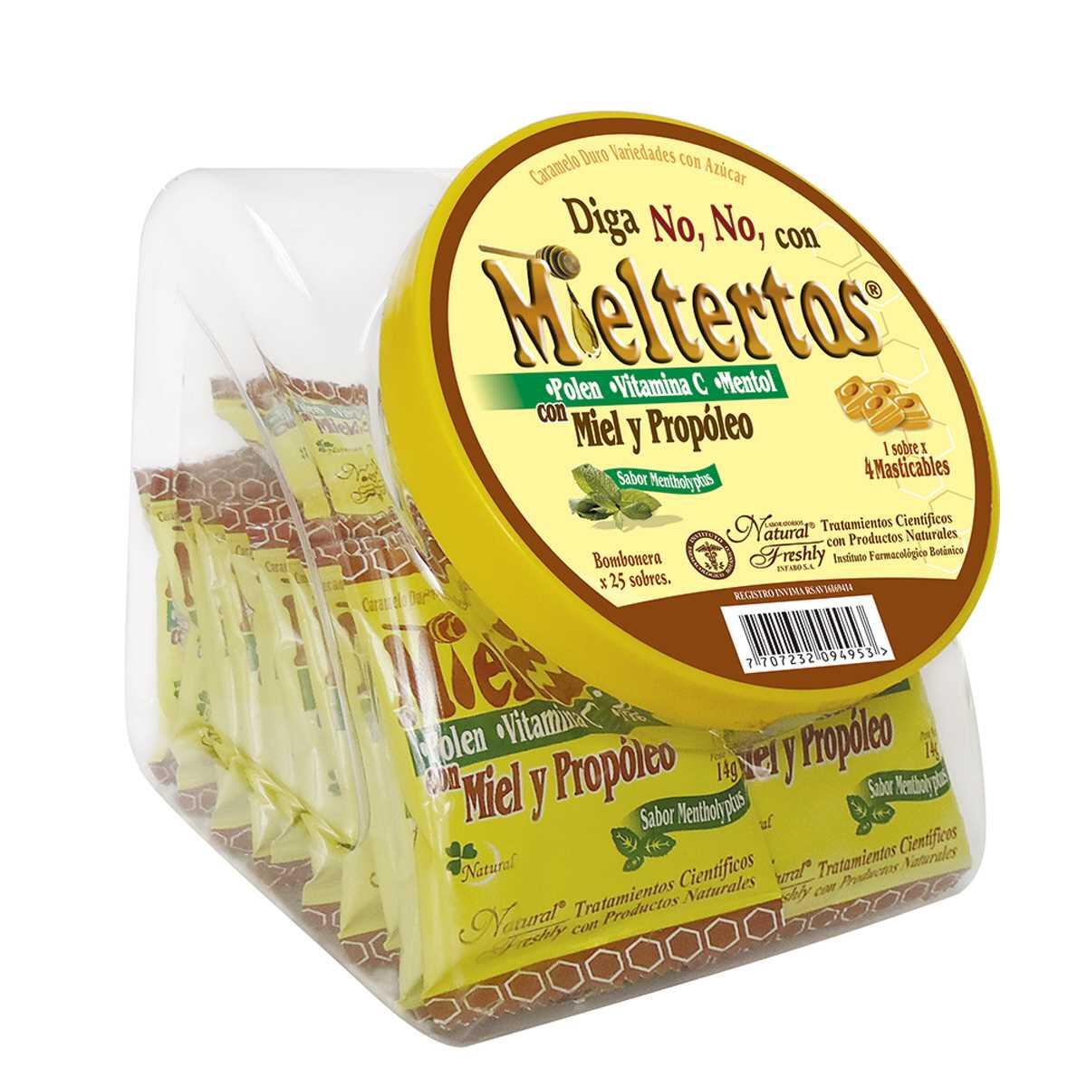 Mieltertos Masticable Bombonera X 25 Sobres X 4 Tab C/u
