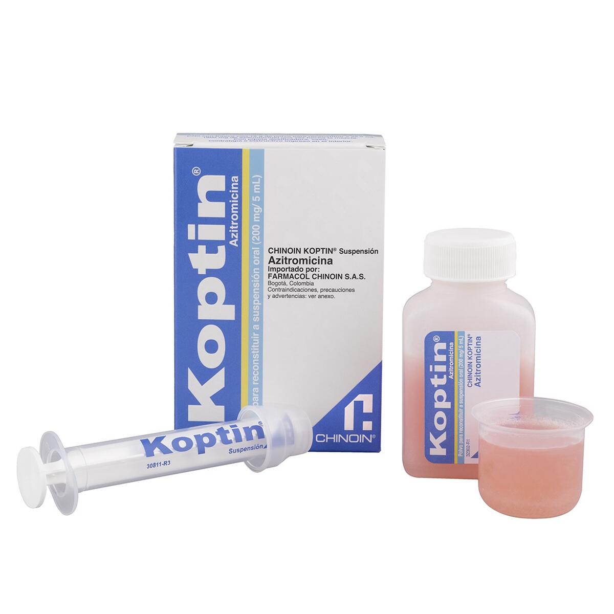Koptin Azitromicina 200/5 Mg/ml Suspension X 22 Ml/ Mg/ml