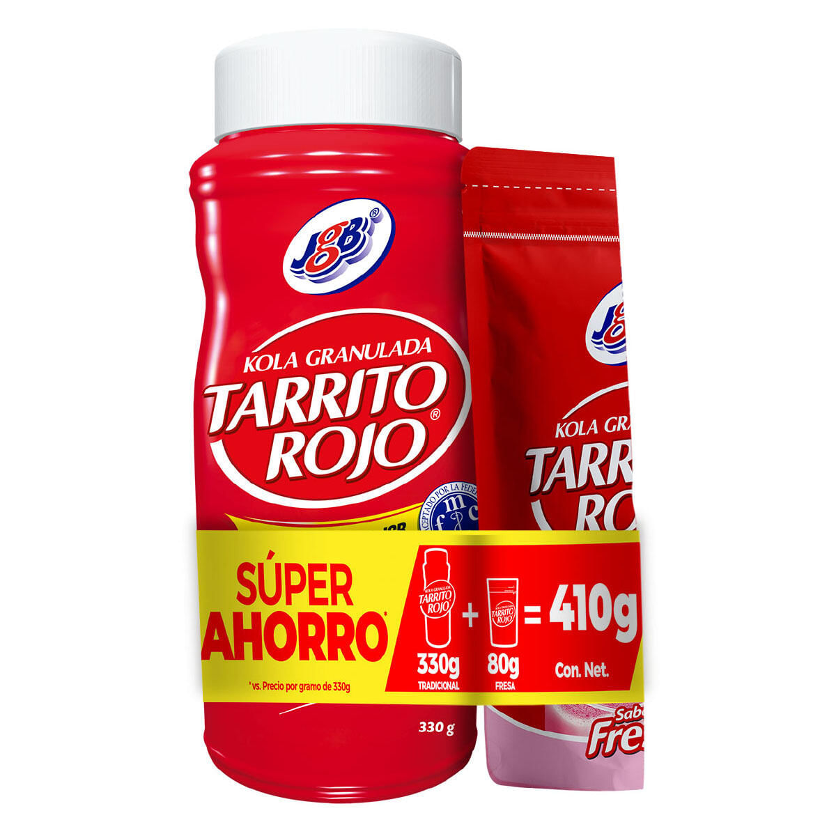 Kola Granulada Tarrito Rojo Jgb Tradicional Tarro X 330 Gr Gratis Fresa ...